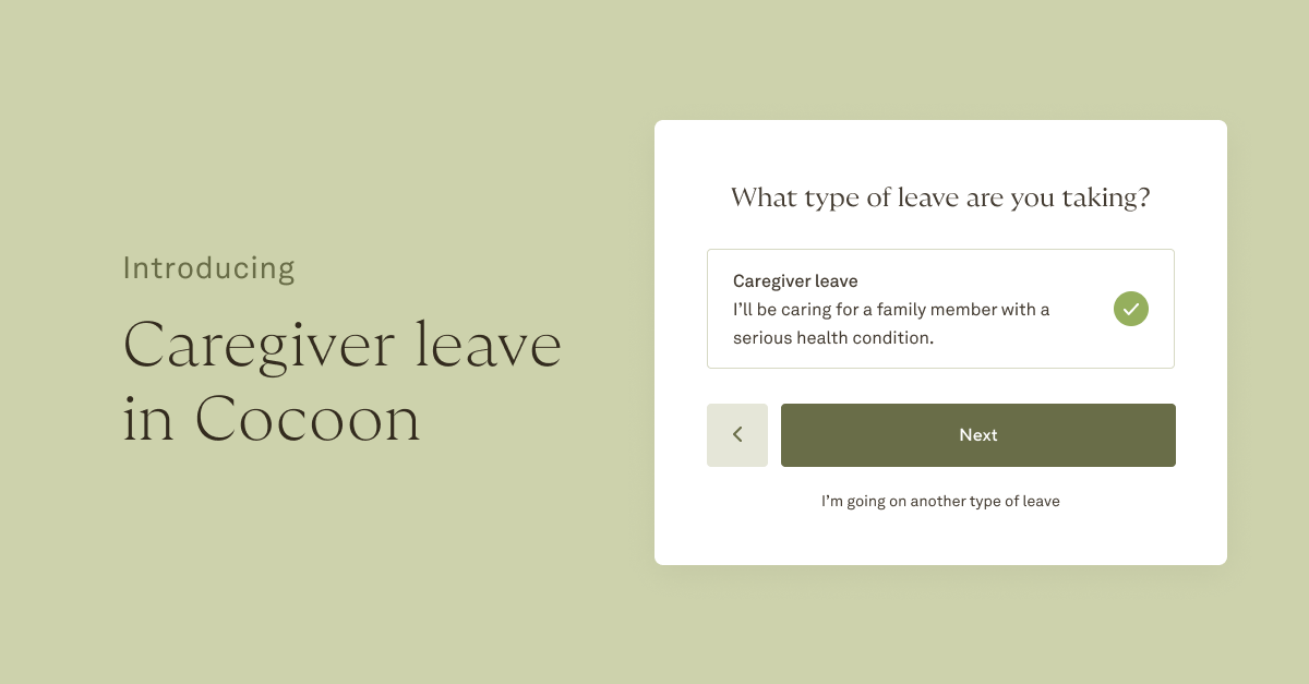 Manage your caregiver leave with Cocoon